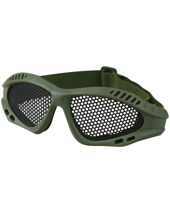 Tactical Mesh Glasses - Olive Green - KombatUK