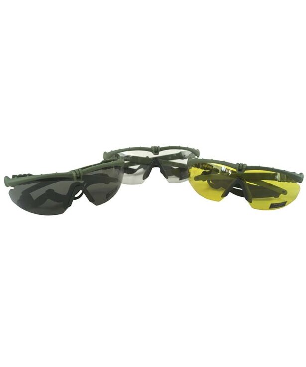 Ranger Glasses - Olive Green - Clear Lens - KombatUK